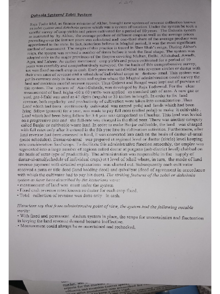 Zabti System and Market Reforms of Alauddin Khilji | PDF