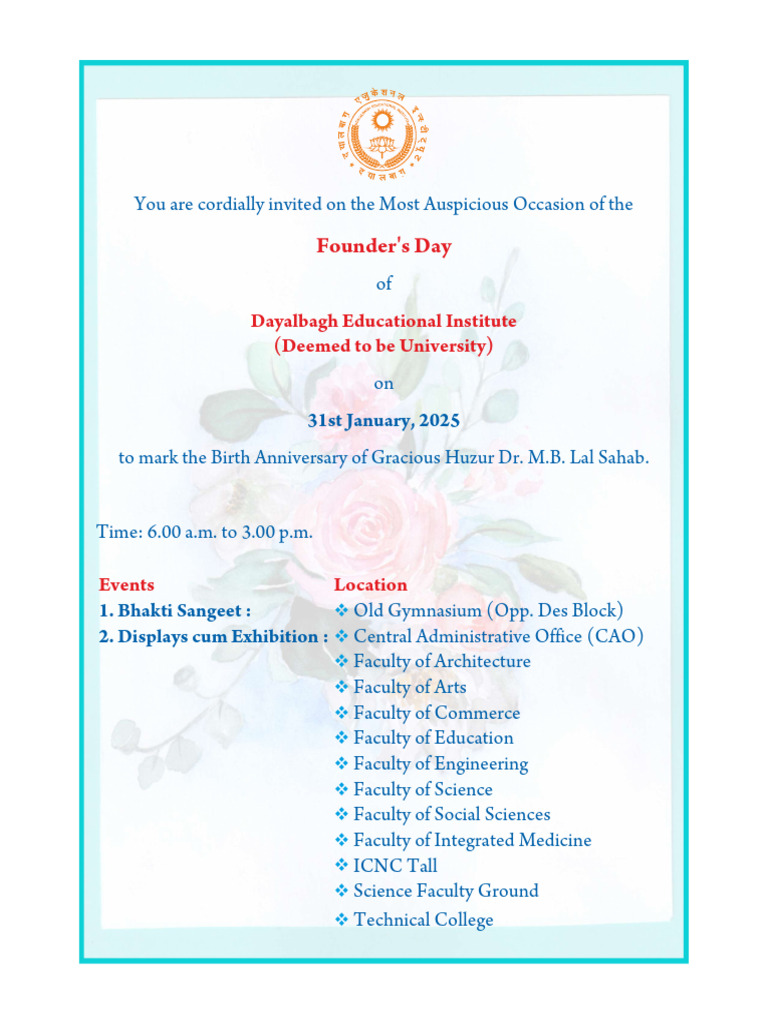 Invitation Open Day 2025 | PDF