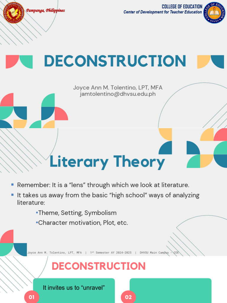 Lecture 6 - Deconstruction 2024 | PDF | Deconstruction