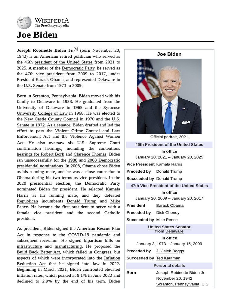 Joe_Biden | PDF | Joe Biden | Barack Obama