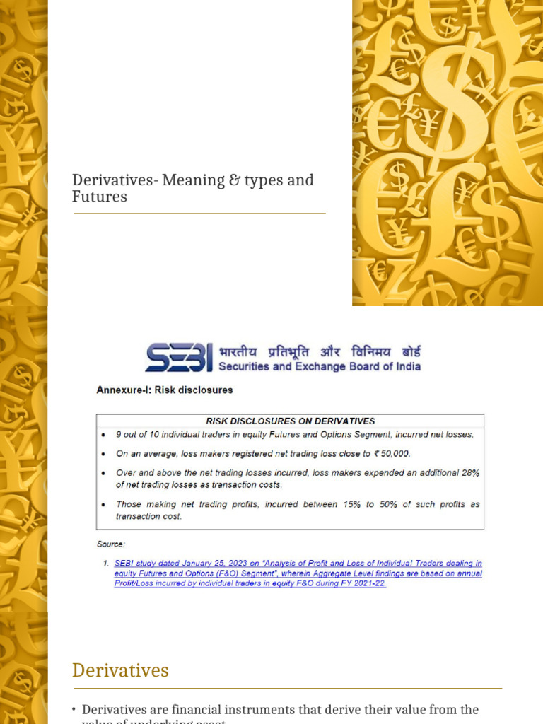 Futures PPT | PDF | Futures Contract | Derivative (Finance)