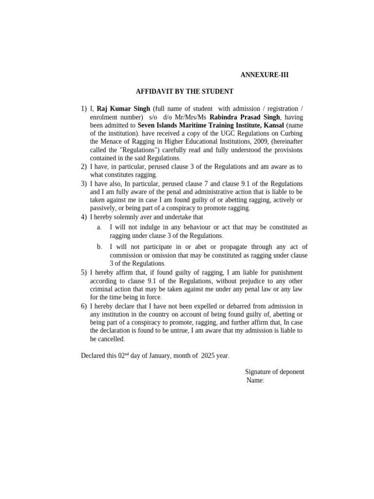 Annexure III | PDF