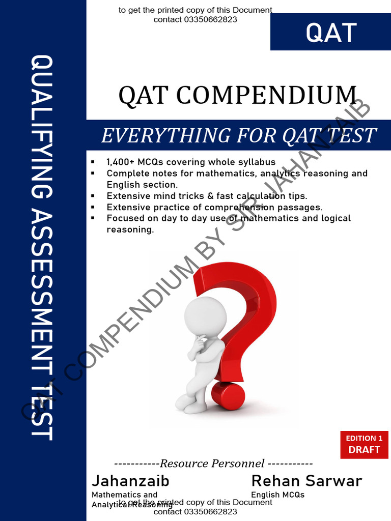 Comprehensive QAT Test Guide | PDF | Numbers | Equations