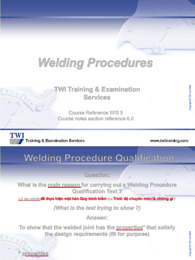 Weld Procedure Qualifications Specification | PDF | Welding | Construction