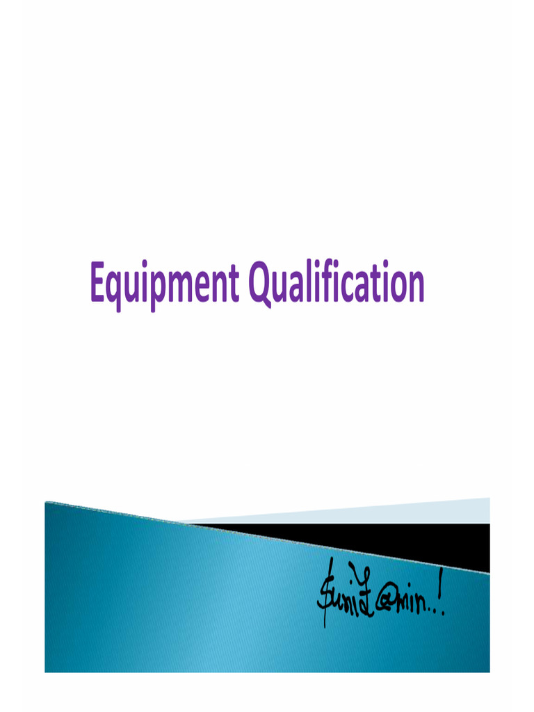Equipment Qualification | PDF