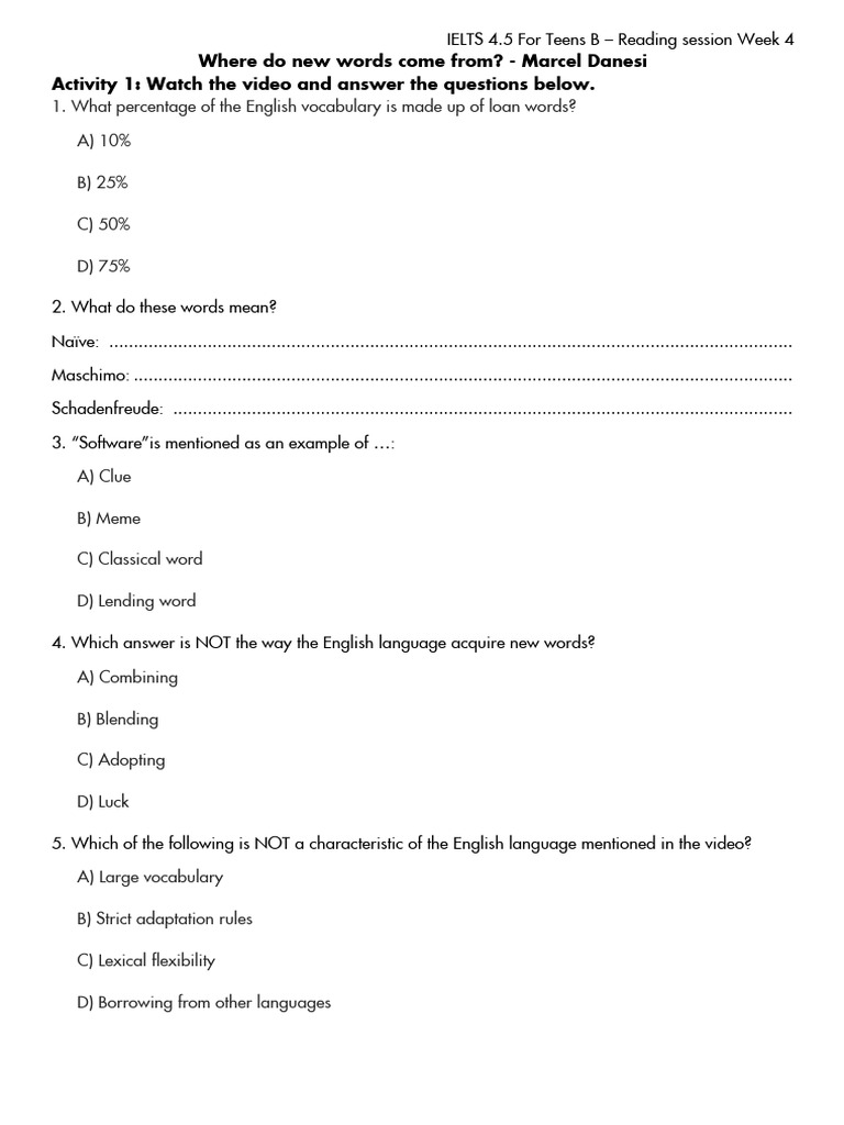 Where Do New Words Come From | PDF | English Language | Linguistics