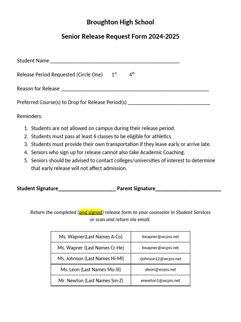 24 Release Form | PDF