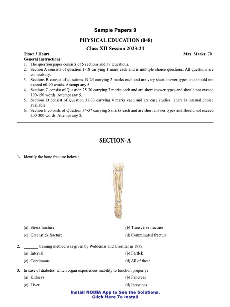 Sample Paper 9 Pe | PDF