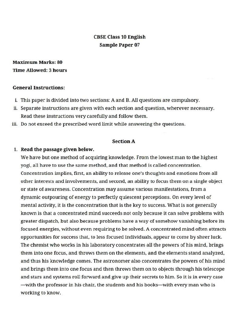 10 Sample QP - 7 | PDF