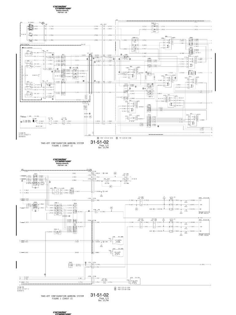 Wiring Manual PSP 601 3A: Page 1/2 Dec 23/94 Take-Off Configuration ...