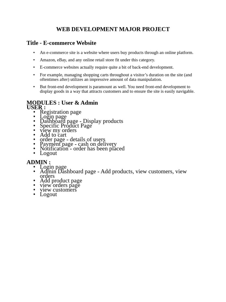 Major - WEB DEVELOPMENT PROJECT | PDF Major - WEB DEVELOPMENT PROJECT | PDF