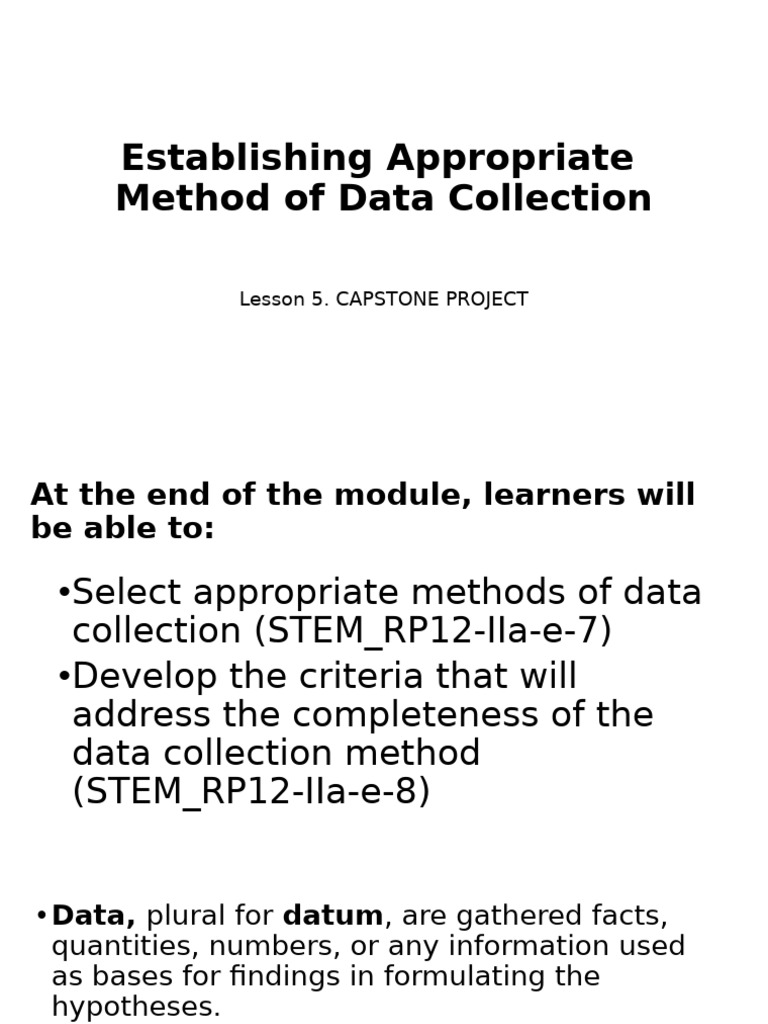 Lesson 5.Capstone | PDF | Data | Experiment