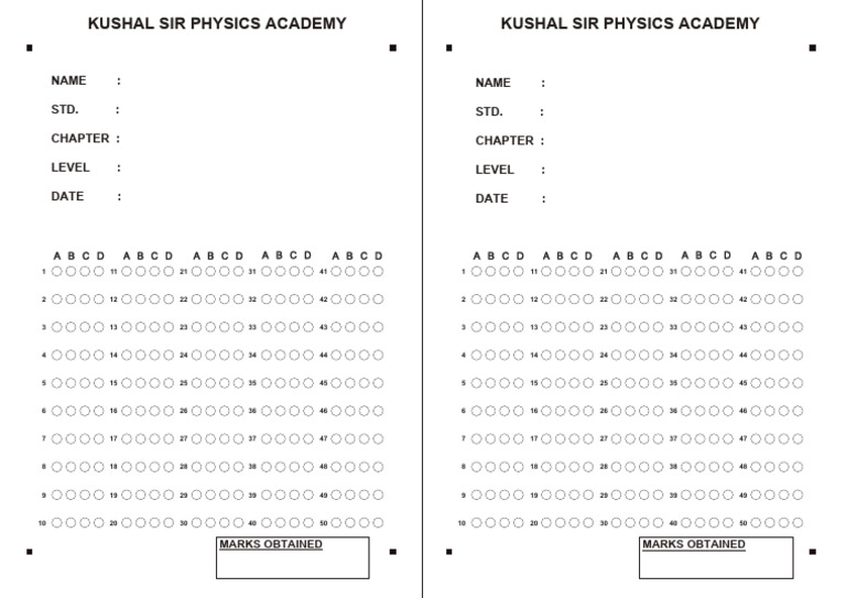 Omr Sheet | PDF