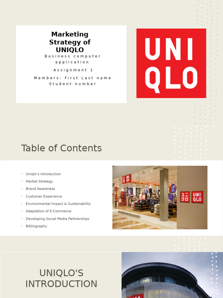 Sample Assignment (PowerPoint File) Uniqlo's Marketing Strategy | PDF | Brand | E Commerce