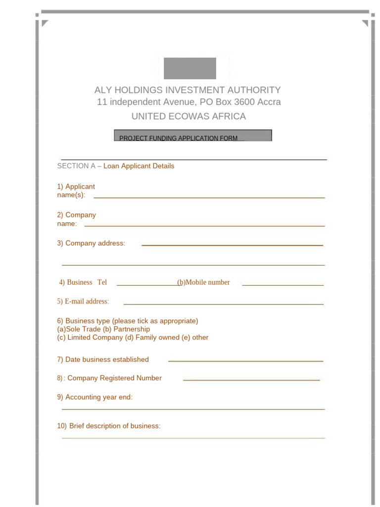 ALYIA Loan Application Form | PDF | Equity (Finance) | Loans