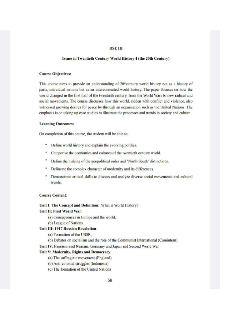 DSE 3 Syllabus | PDF