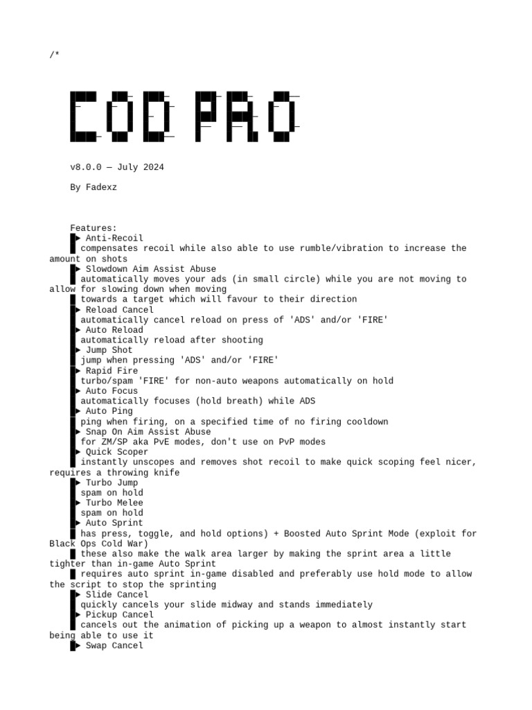 Advanced Gaming Script Features | PDF | Computing