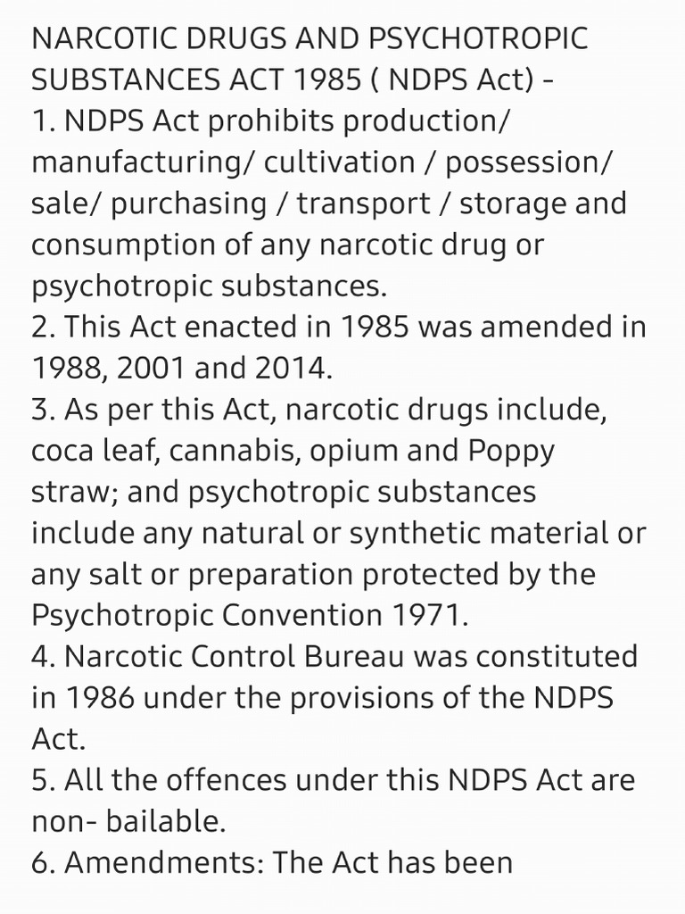 Narcotics Drugs | PDF