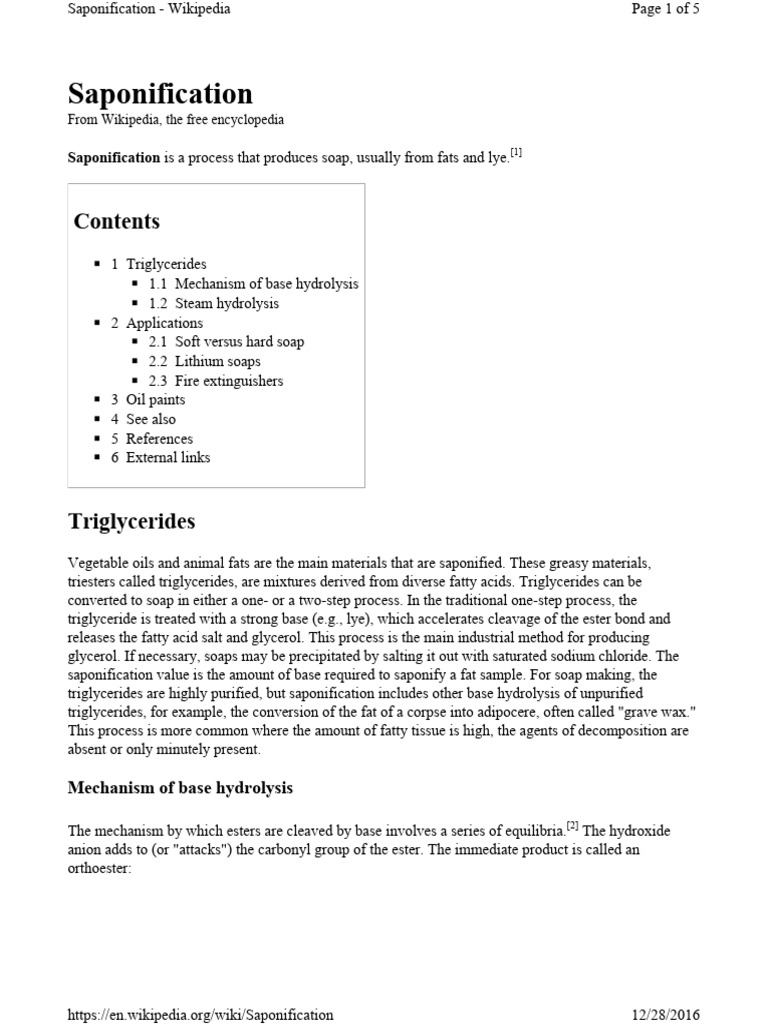 Soap Saponification-2016 - PDF Room | PDF | Materials | Chemistry
