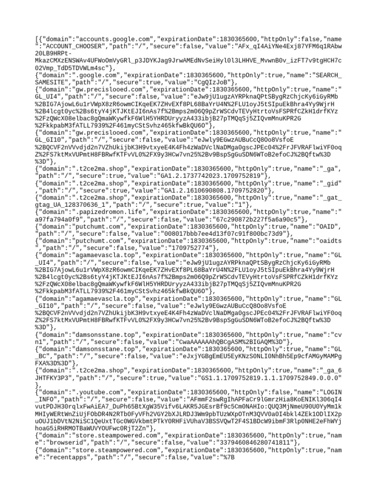 Cookies Json Full | PDF | Http Cookie | Operating System Technology