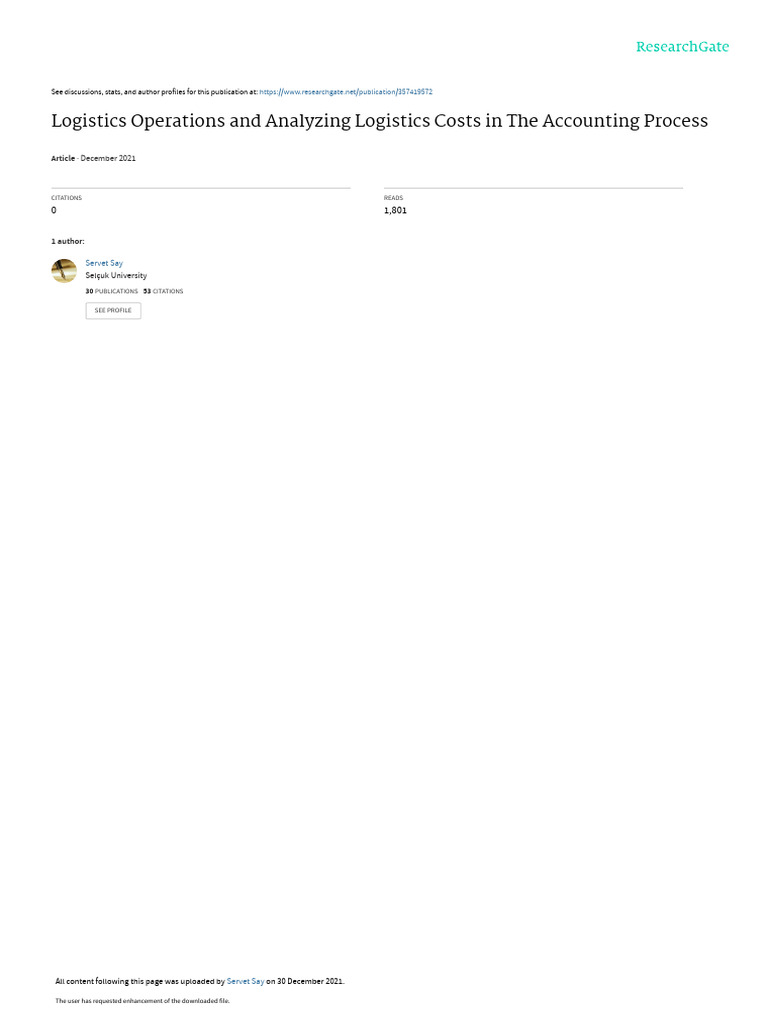 Logistics | PDF | Logistics | Warehouse