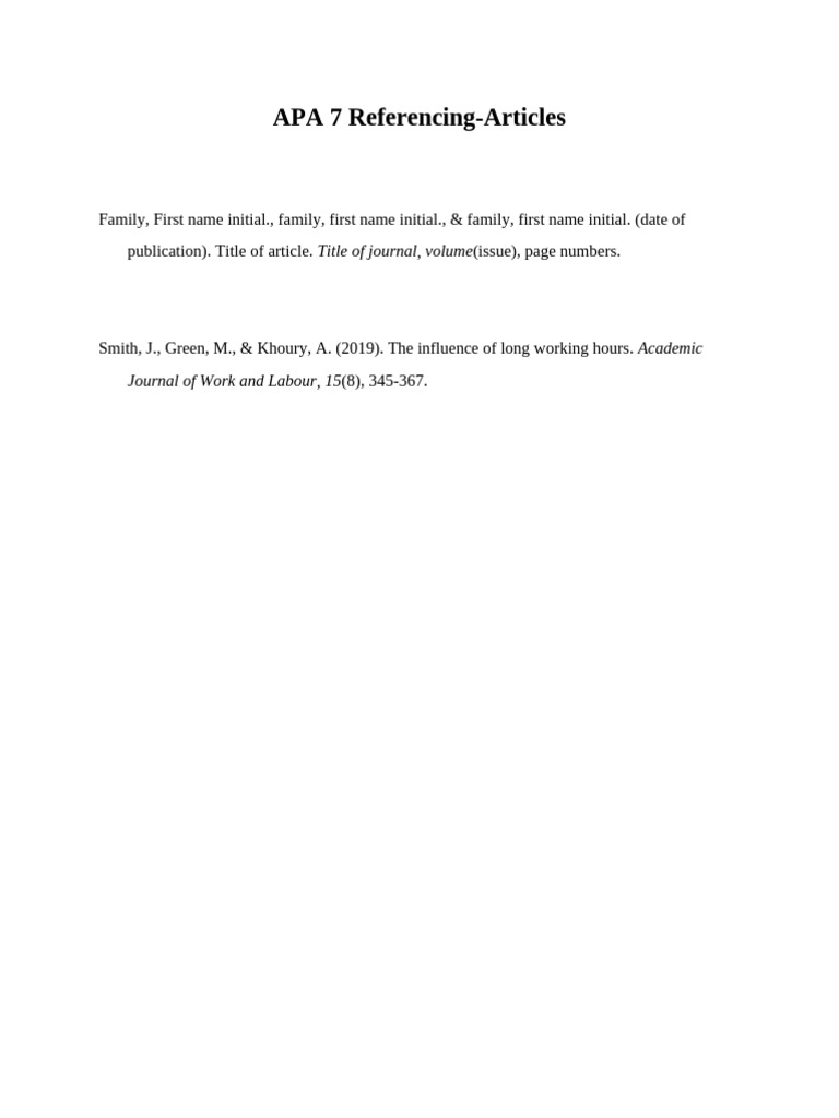 APA 7 Referencing | PDF