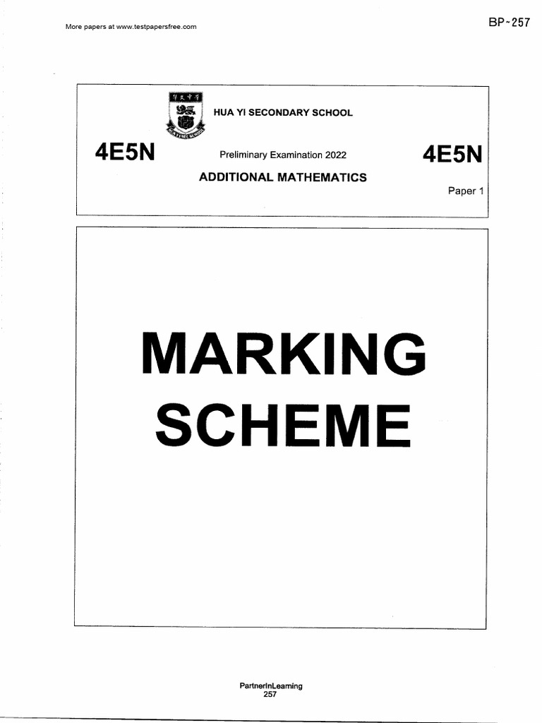 Sec4 2022 AMaths Prelims Huayi A | PDF
