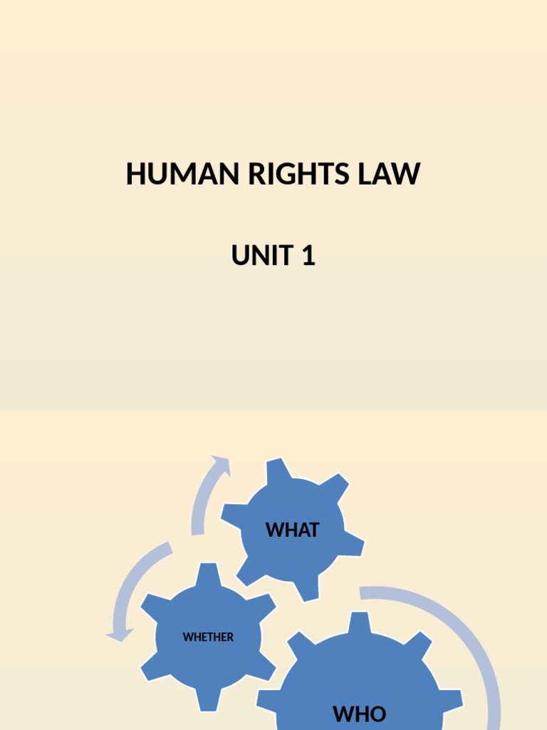 HUMAN RIGHTS LAW- unit 1 | PDF | Human Rights | Universalism