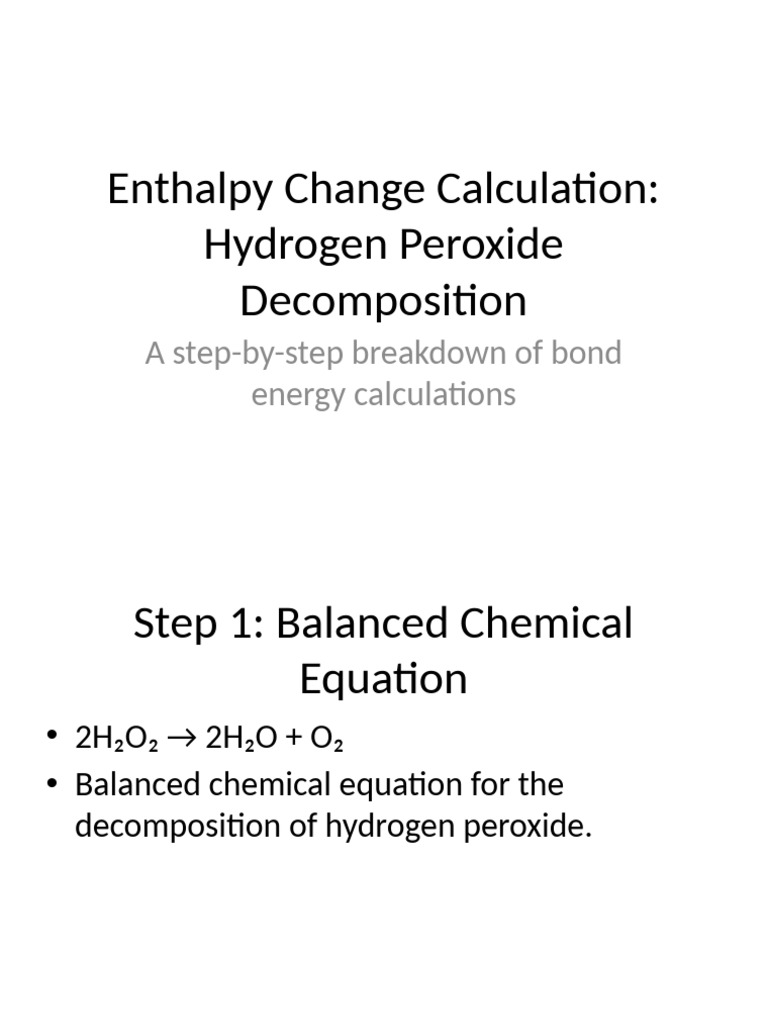 Enthalpy_Change_H2O2_Decomposition | PDF