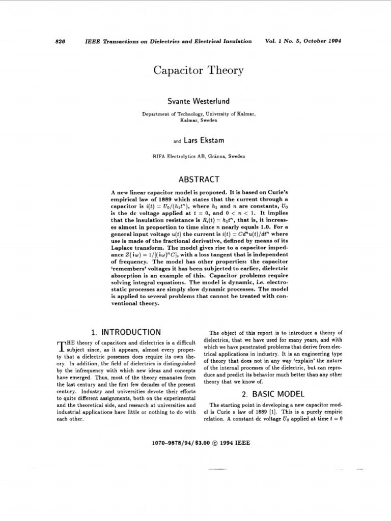 Capacitor_theory | PDF | Capacitor | Computer Engineering