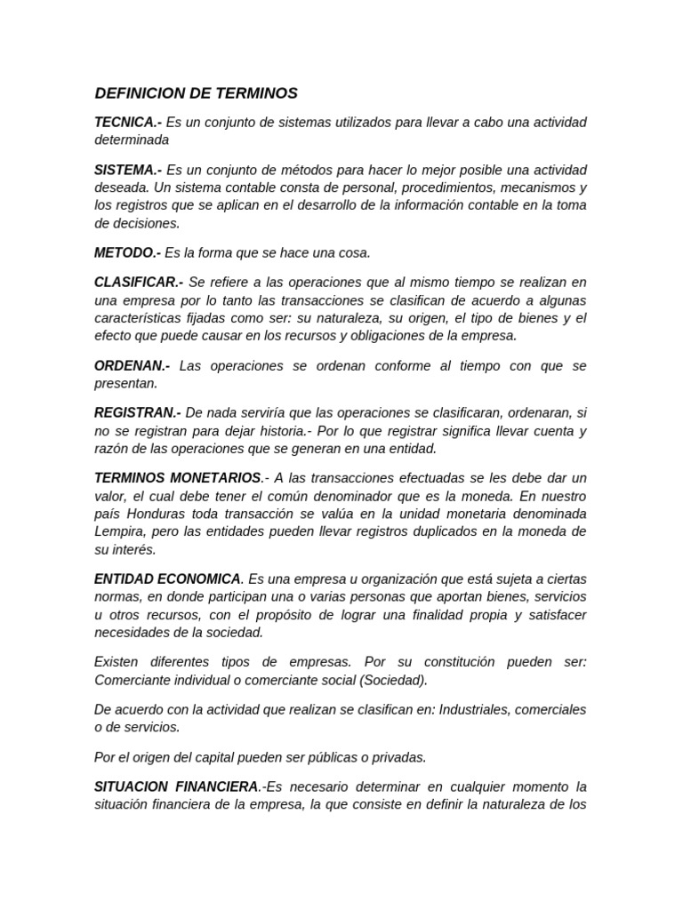 Glosario Contable para PYMES | PDF | Contabilidad | Business