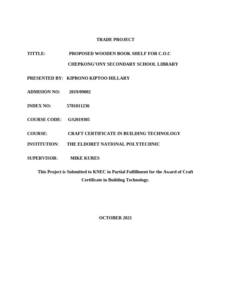 ENOCK ROP (Autosaved) Final | PDF | Bookcase | Wood