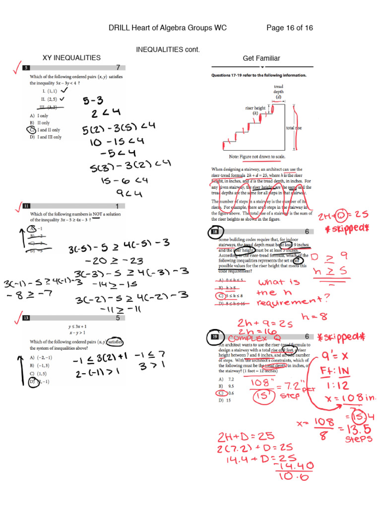 DRILL Heart of Algebra Groups FULL P16 | PDF