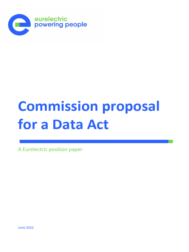 eurelectric-data-act-position-paper_final | PDF | European Union ...