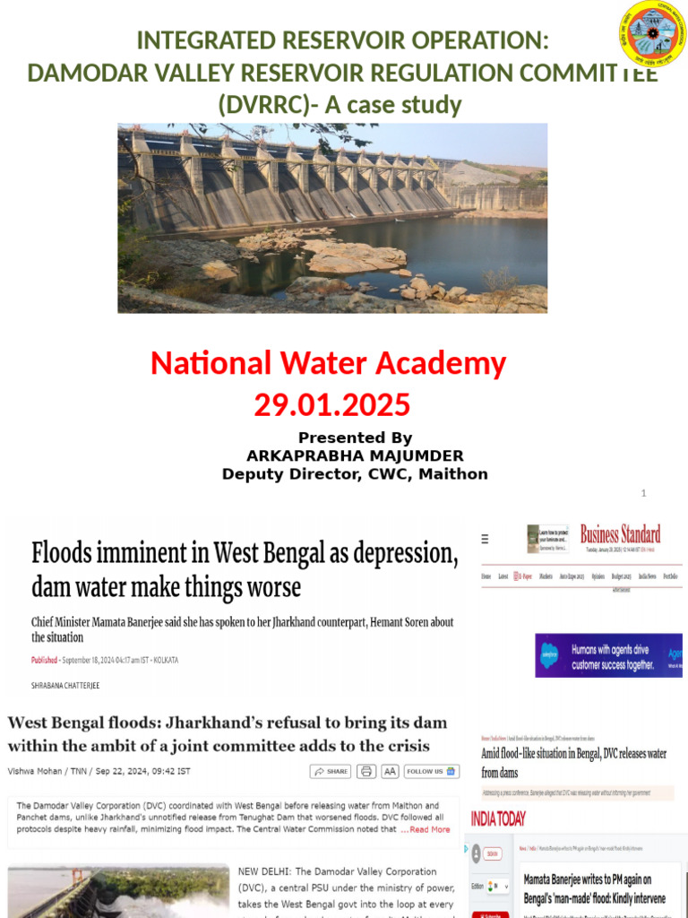 Damodar Valley Reservoir Regulation Overview | PDF | Bodies Of Water ...