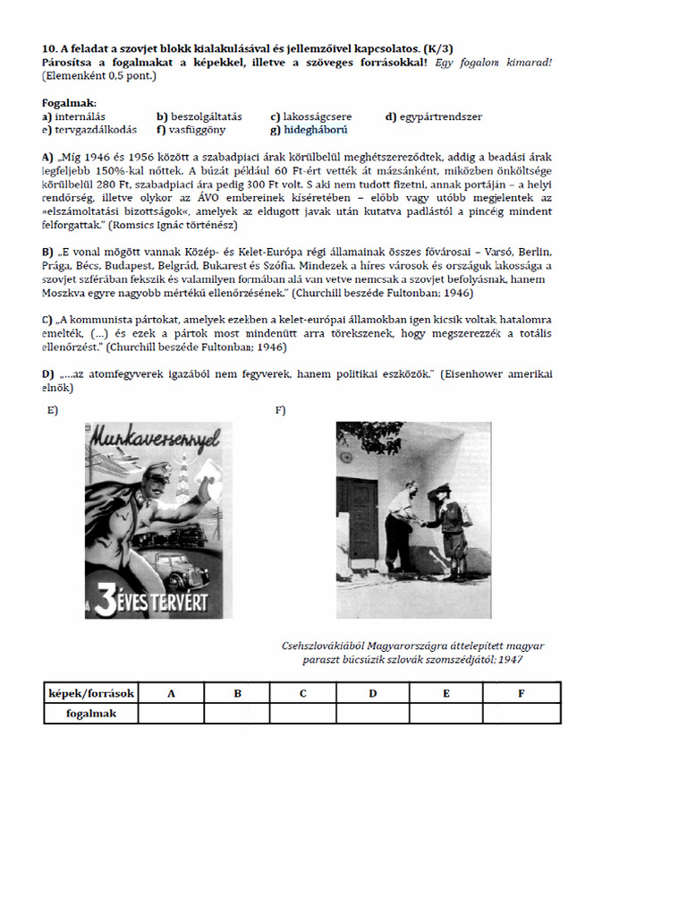 Hidegháború Tesztek 1 | PDF