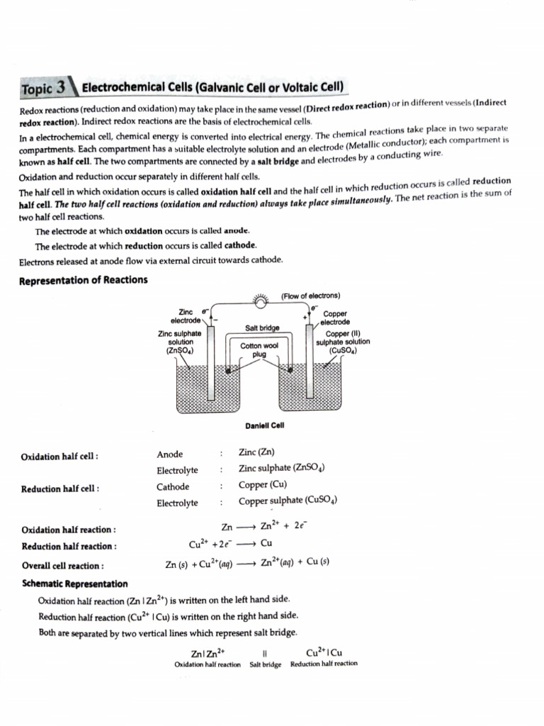 Redox Reactions in Electrochemical Cells | PDF | Redox | Electrochemistry