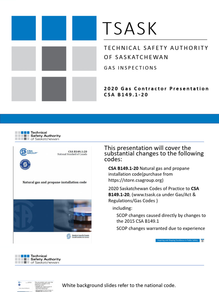 2020 B149.1 TSASK Code Rollout Presentation | PDF | Pipe (Fluid Conveyance) | Valve
