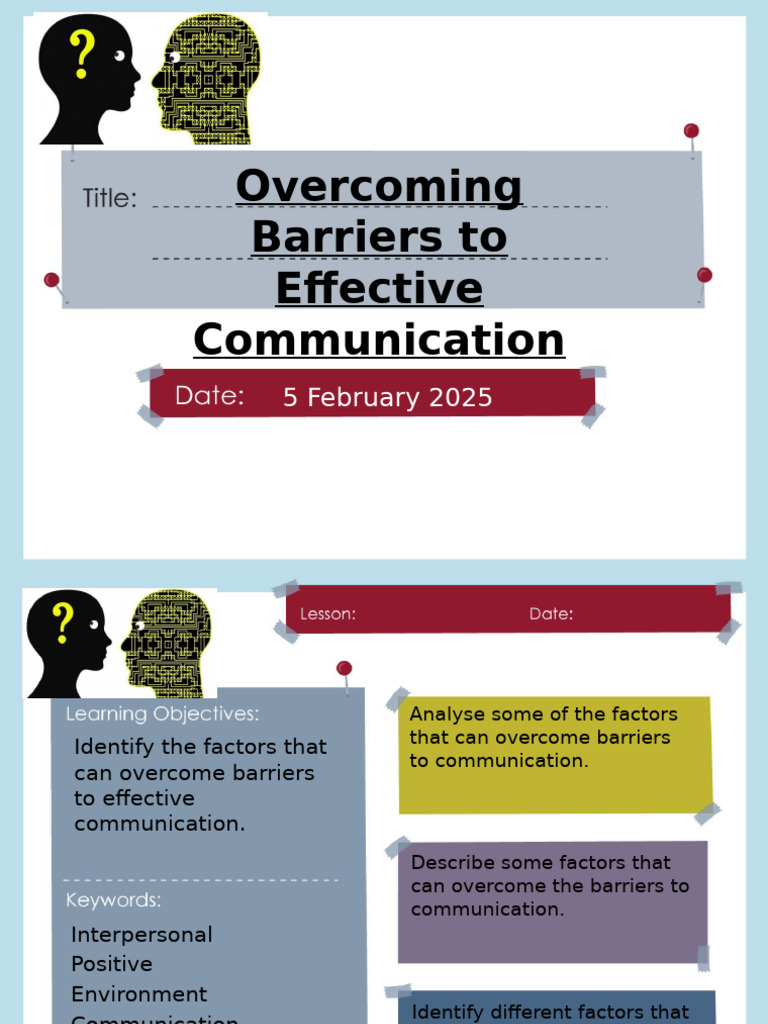 10 HSC Overcoming Barriers (1) | PDF | Communication | Behavioural Sciences