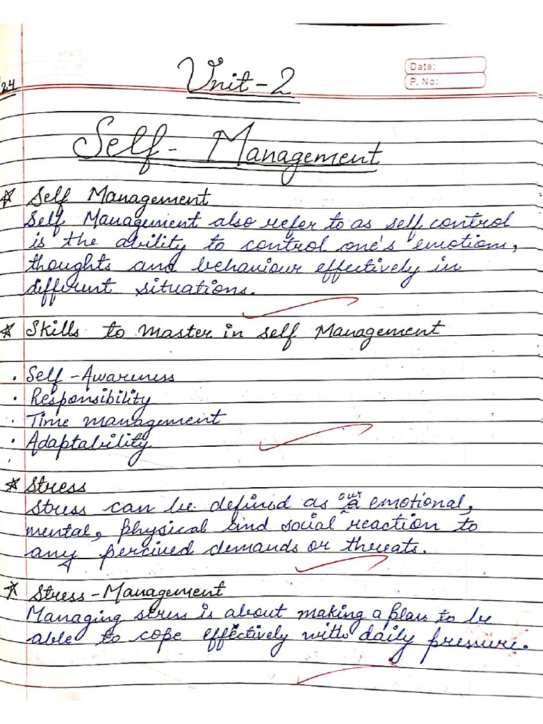 10 Self Management | PDF