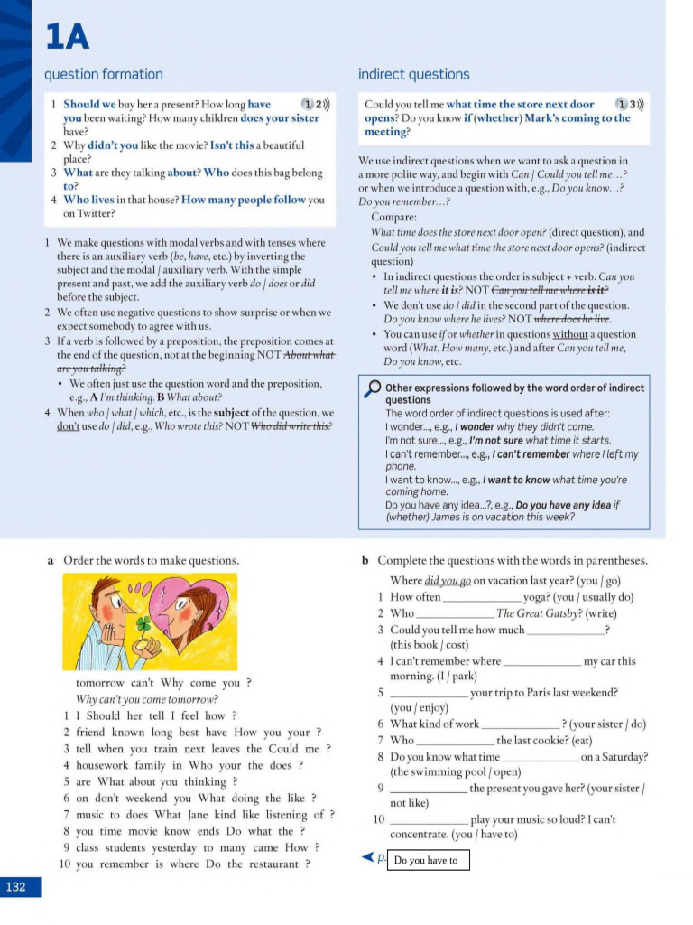 Question Formation Worksheet | PDF | Syntactic Relationships | Language ...