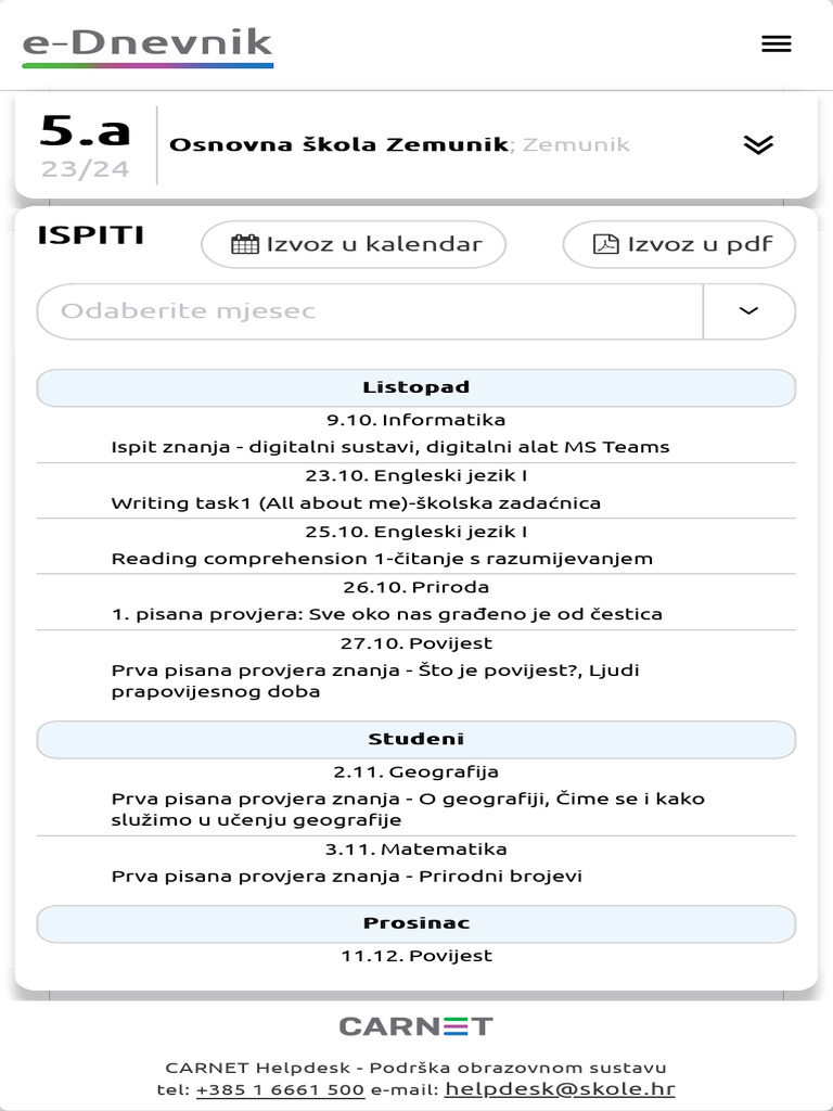 E-Dnevnik Za Učenike I Roditelje | PDF