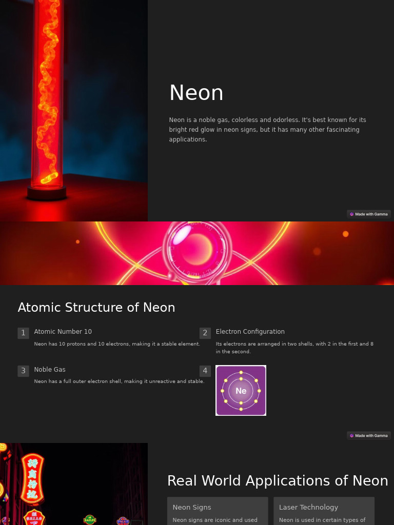 Neon Gas: Properties and Uses | PDF