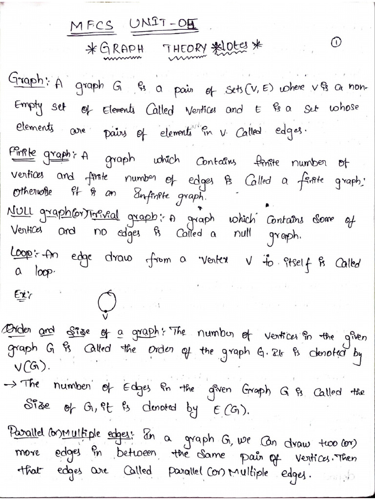 MFCS Unit - 5 GT | PDF