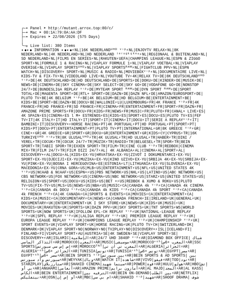 Mutant - Arrox.top Mac STB | PDF | Mass Media | Film And Video Technology