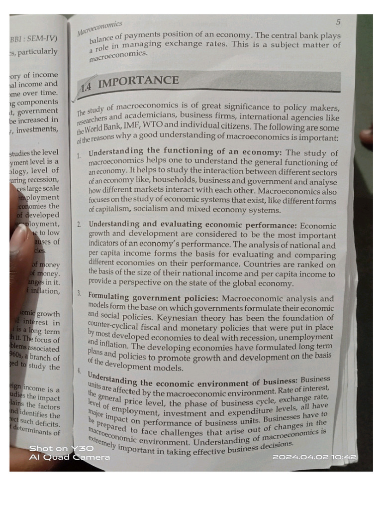 B.Eco IMP (1st Module - 1 To 8 Chapters) | PDF