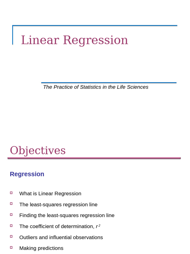 Regression Presentation | PDF | Linear Regression | Least Squares