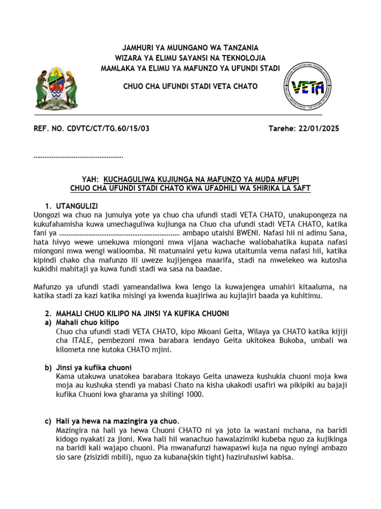 Joining Instruction-Satf | PDF