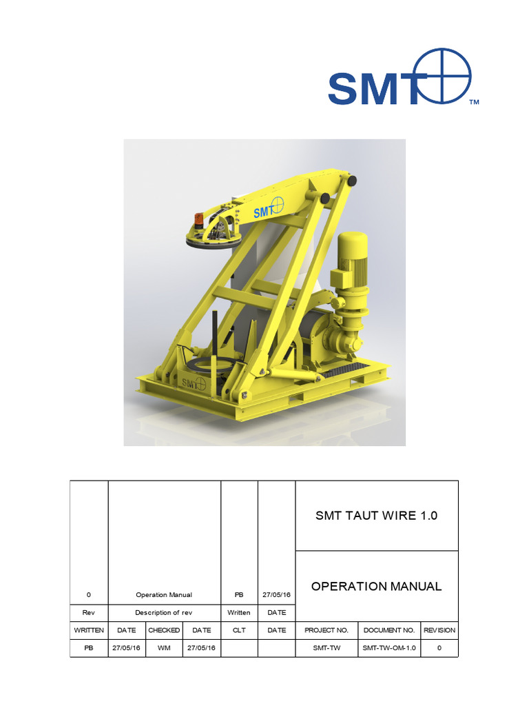 SMT Taut Wire - Operation Manual (Rev 0) | PDF | Login | Touchscreen