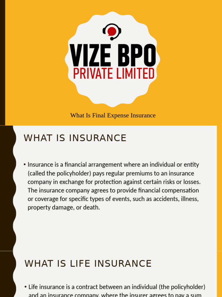 Final Expense Insurance Guide | PDF | Insurance | Life Insurance